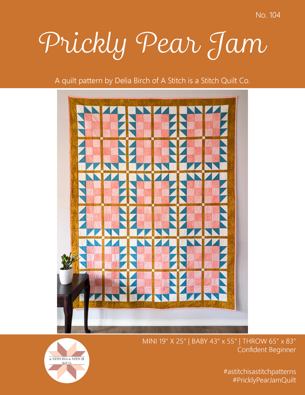 Prickly Pear Jam PDF Quilt Pattern – A Stitch Is A Stitch Quilt Co.